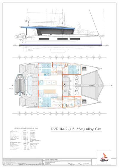440 Sailing Catamaran - Design #261 - De Villiers Marine Design